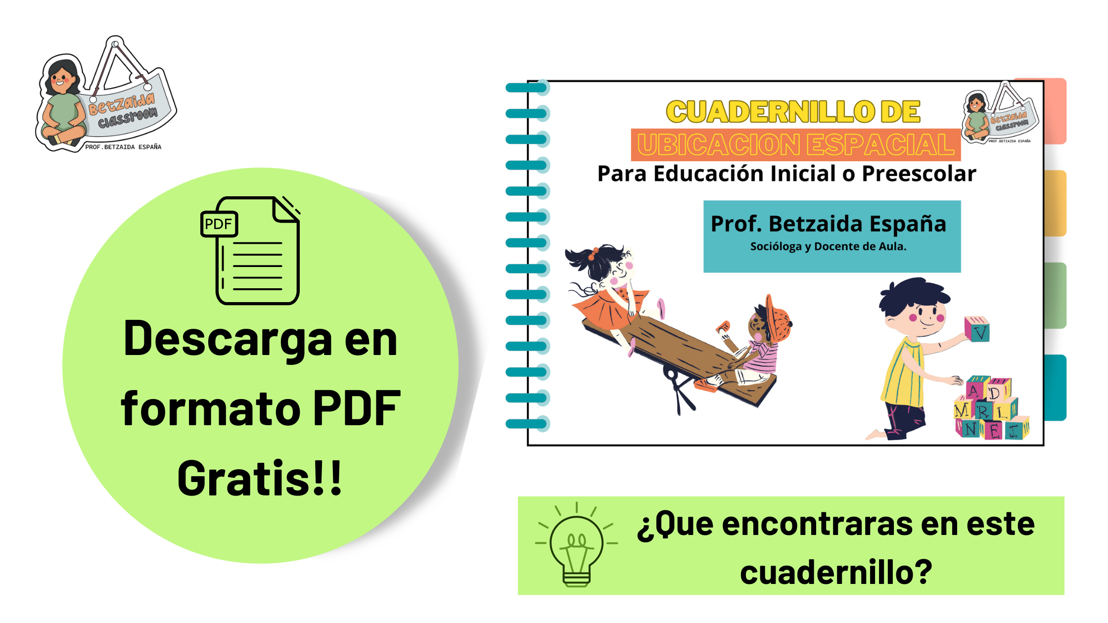 Cuadernillo de Ubicación Espacial para Educación Inicial