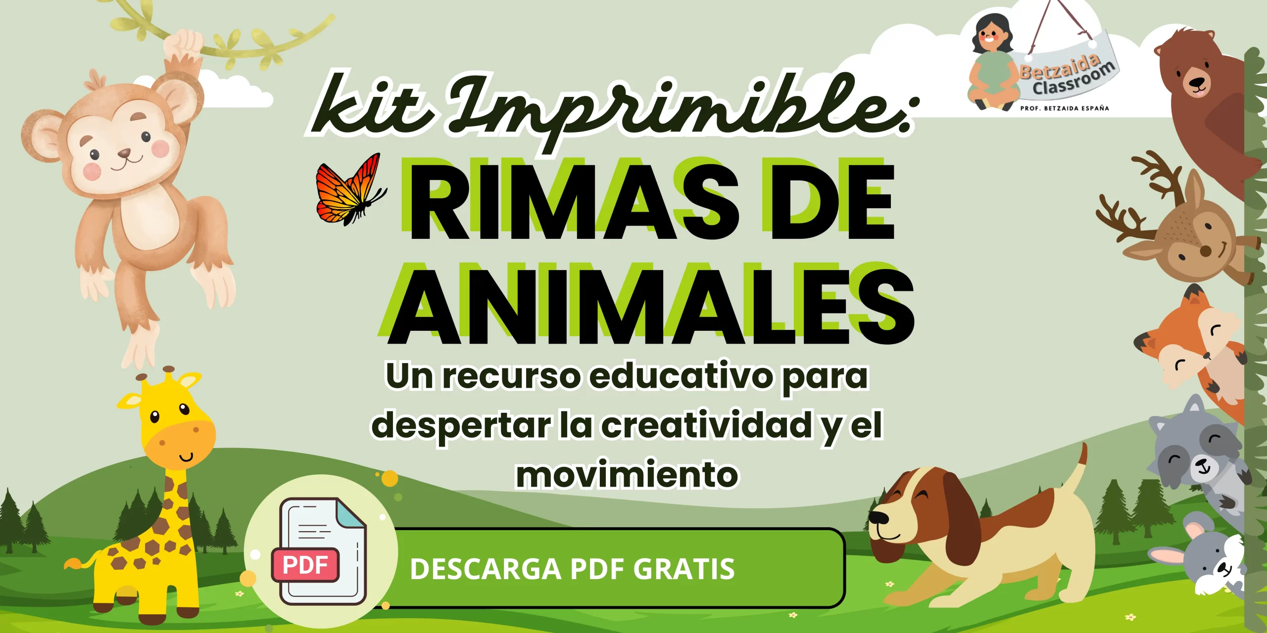 Kit Imprimible: Rimas de Animales.